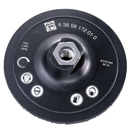 Fein Backing Pad, 4-1/2 In, For 10F050 63806184010 | Zoro.com