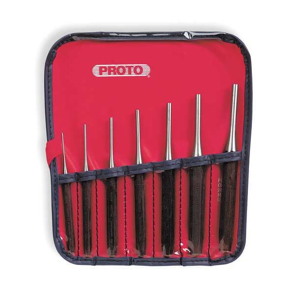 Proto Drive Pin Punch Set, 7 Pieces, Steel J48007 | Zoro.com